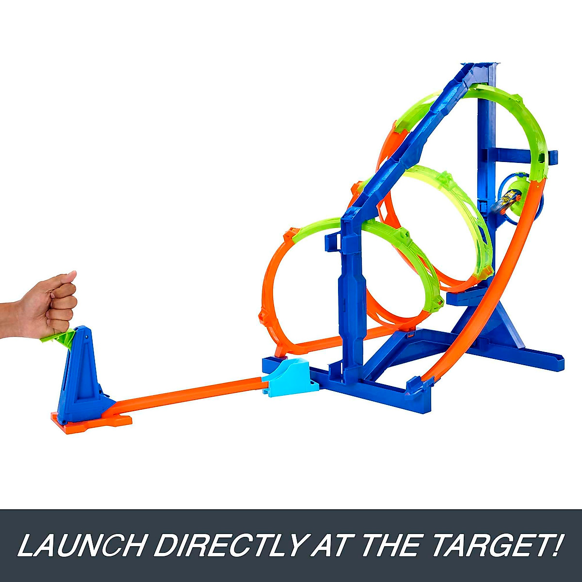 Hot Wheels Toy Car Track Set Corkscrew Twist Kit with 1:64 Scale Car, 2 Ways to Play, Connects to Other Tracks