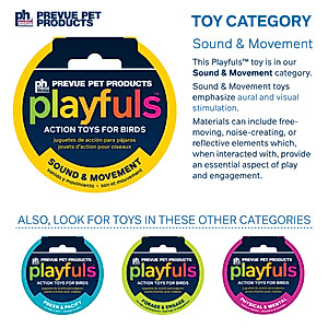 Pervue Pet Products Sound & Movement Miami Frost Bird Toy 62674