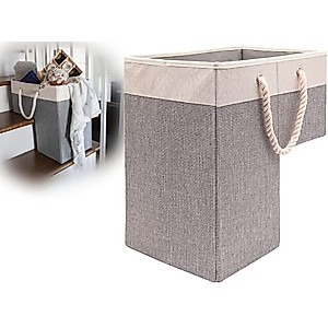 Stair Basket 16" x 16" x 10" Basket for Stairs with 3 Foldable Sections, Durable Cotton Collapsible Storage Bins, Stair Storage Organizer STRIKING LIFESTYLE