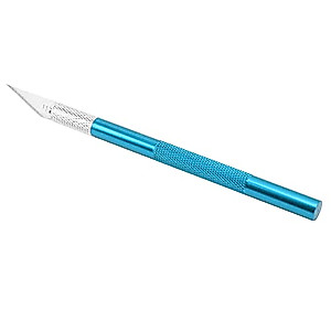 Hobby Knife, Exacto Knife Set Non Slip Handle Accurate Control 20 Blades for Crafting for Hand Account (Blue)