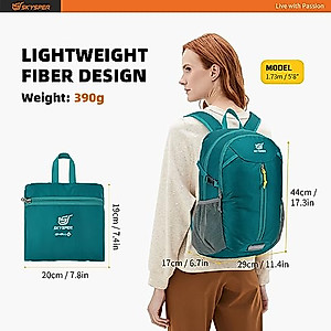 SKYSPER Packable Hiking Backpack - 20L Travel Backpack for Women Men Foldable Daypack Lightweight Nylon Small Bag