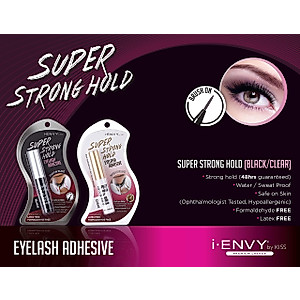 Kiss I Envy Eyelash Adhesive Super Strong Hold Clear 5 Gram (Pack of 6)