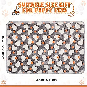 18 pcs Fleece Pet Blanket Soft Warm Sleep Mat Fluffy Cute Puppy Supplies Cute Paw Bone Star Elephant Dot Heart Print Design Dog Bed Blankets for Dog Cat Kitten Doggy and Animals, 15.75 x 23.6 Inch