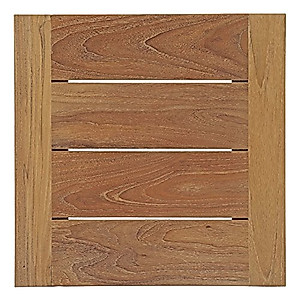 Modway Upland Teak Wood Outdoor Patio Side End Table in Natural