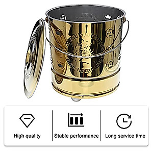 1PC Stainless Steel Paper Burn Barrel, Stainless Steel Incinerator Cage with Lid, Joss Paper Money Incinerator Can for Garden Paper Leaf Trash Wood Backyard Bonfire 11.79x10.53x10.53 Inch