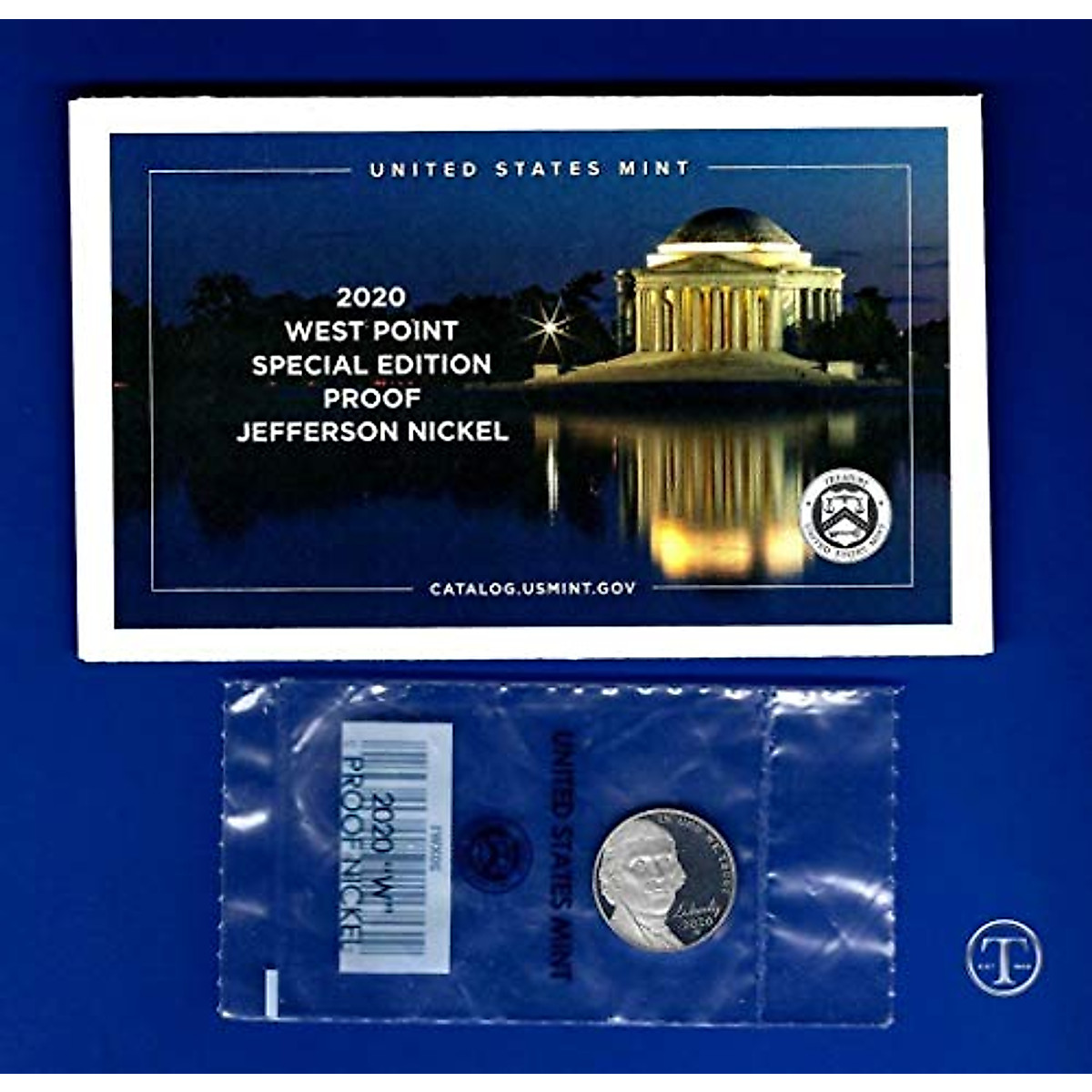 2020 W Jefferson Nickel 2020 W Nickel Proof Struck At Westpoint Mint Sealed With COA Nickel PR US Mint DCAM