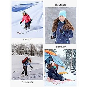 TBMPOY Women's Warm Winter Coats Waterproof Windproof Snow Jackets Insulated Fleece Rain Jacket for Skiing Outdoor Rose S