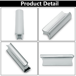 Jersvimc Metal Guitar Slide Bar Tone Lap Steel Slide, Silver Slide Bar for Dobro Hawaiian Guitar Electric Guitar Dunlop Bass