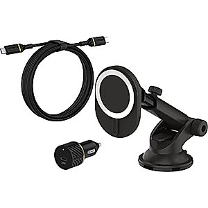OtterBox Wireless Charger Dash & Windshield Mount for MagSafe - BLACK