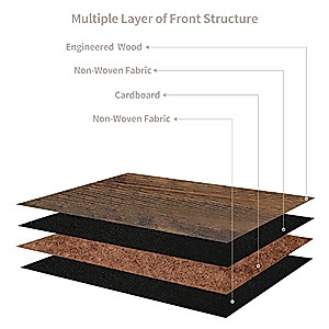 HOMHUM 9 Drawers Dresser, Fabric Closet Organizers and Storage, Tall Dressers for Bedroom, Office Organization, Brown