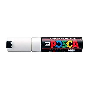 uni Posca Bold Marker, White (PC8K.1)
