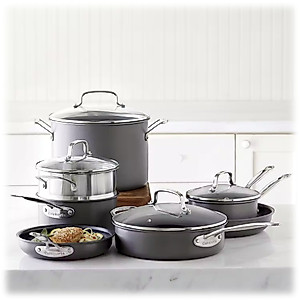 Cuisinart 11-Piece Hard Anodized Nonstick Induction and Dishwasher Safe Cookware Set (68I-11)