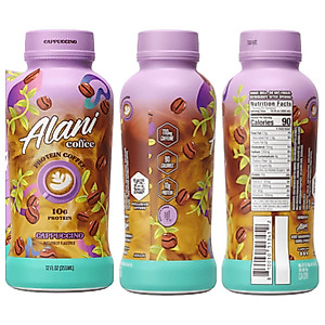 Alani Coffee Shakes Mocha, Maple Donut, Cappuccino, & Vanilla Variety Pack - 4 Bottles