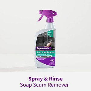 Rejuvenate Scrub Free Soap Scum Remover Shower Glass Door Cleaner Works on Ceramic Tile, Chrome, Plastic and More 24oz