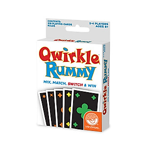 MindWare Qwirkle Strategy Games Pack of 2 – Travel Games Kit Includes Qwirkle Travel and Qwirkle Rummy - Ages 6 and Up