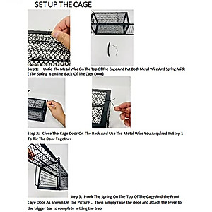 3 Pack Mouse Trap Catch Release Humane Animal Rodent Cage Trap Mice Rats Chipmunks Squirrel Easy to Use