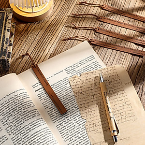 20 Pieces Christian Gifts Bible Bookmark Inspirational Book Markers Religious Gifts Christian Leather Bookmark Scripture Church Supplies Christmas Reading Reward, 20 Styles (Brown)