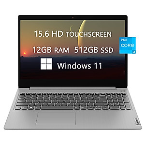 Lenovo 2022 Ideapad 3i Touch-Screen Laptops for College Students & Business, 15.6 inch HD Computer, Intel Core i3-1115G4, 12GB RAM, 512GB SSD, HDMI, Webcam, Bluetooth, Windows 11, LIONEYE MP