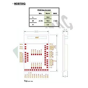 MDBT50Q-512K (3pcs Pak) nRF52833 42 GPIO Module