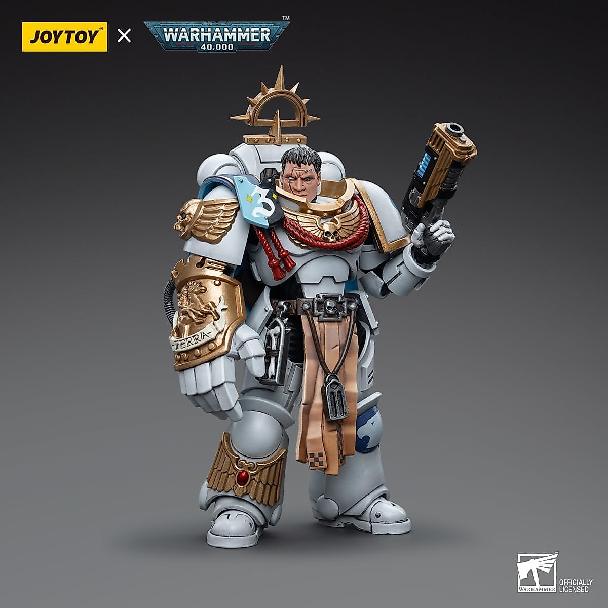 LEBOO JoyToy × Warhammer 40k Space Marines White Consuls Captain Messinius 1/18 Action Figure Joy Toy Figures