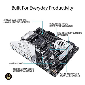 ASUS Prime X570-Pro AM4 Zen 3 Ryzen 5000 & 3rd Gen Ryzen ATX Motherboard with PCIe Gen4, Dual M.2 HDMI, SATA 6GB/s USB 3.2 Gen 2 Motherboard