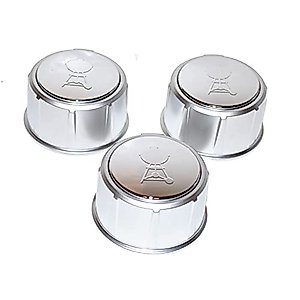 Weber 68845 3pk 2-1/2" Chrome Plated Control Knobs for Spirit 335 Model Years 2019+ (with Up Front Controls).