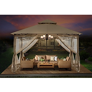 Sturdy Patio Gazebo 10 Ft x 12 Ft with Mosquito Netting by ABCCANOPY