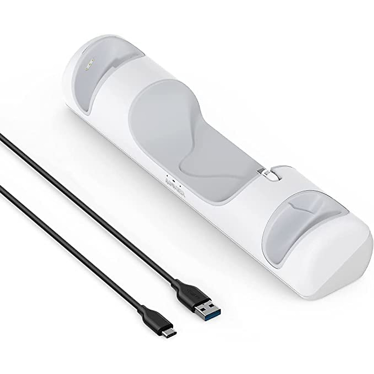 Anker Powerline USB 3.0 to USB C Charger Cable (10ft) & Anker Charging Dock for Oculus Quest 2, Oculus Certified Charging Station Stand Set, with 2 Rechargeable Batteries, USB-C Charger and Cable