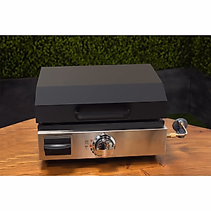 Stanbroil Hard Cover Hood for Blackstone 17 Inches Front Grease Table Top Griddle, Black