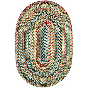 Rhody Rug Charisma Indoor/Outdoor Braided Area Rug Bronze 4' x 6' Oval Synthetic, Nylon, Polypropylene 4' x 6' Outdoor, Indoor Green Oval