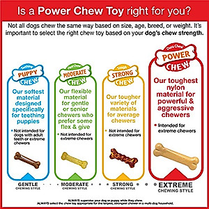 Nylabone Power Chew Cheese Bone Dog Chew Toy, Cute Dog Toys for Aggressive Chewers, Cheese Flavor, X-Large/Souper (1 Count)