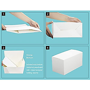 HUAPRINT White Gift Box with Lids 9x4.5x4.5inch,24pcs Paper Gift Box for Presents,Birthday,Bridesmaid Proposal,Groomsmen Engagements,Baby Showers,Christmas,Wedding Party Favor,Cupcake,Crafting,Holidays