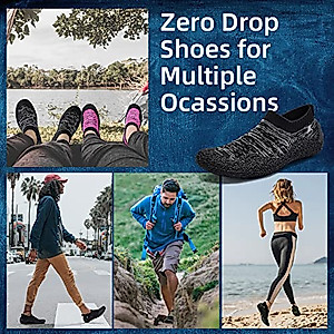 Akk Barefoot Sock Shoes Men Women - Minimalist Toe Zero Drop Walking Shoes Comfortable Ultra Portable Non Slip Multi-Occasion Water Shoes Green Men Size 11 Women Size 13