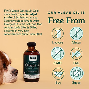 Fera Pets Probiotics and Plant Based Omega 3s, 6, 9 Bundle for Dogs and Cats – All Natural Probiotic Powder with 5 Billion CFUs Per Scoop – Omega 3s for Healthy Skin, Coat, and Immune System (8oz.)