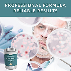 142 Grams Nutrient Agar Powder, Makes Over 210 to 280 Agar Petri Dishes, Easy to Use, Suitable for Scientific Research, Educational Experiments or Detection of Microbial Pollutants