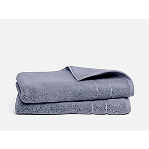 Brooklinen Hand Towel, Luxury Cotton Super-Plush Spa in Smoke Gray - Set of 2