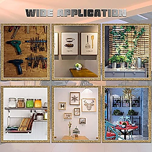 40 Pieces Picture Hangers Super Hooks, PinCute Hercules Hooks Drywall Picture Hanging Hooks Holds Up to 100lbs No Tools Need, Hang Art, Clocks, Frames or Planters