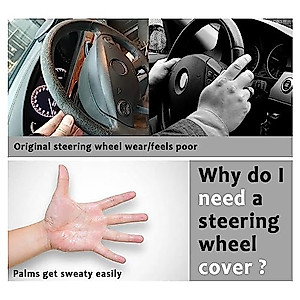 Boho Steering Wheel Cover,Unique Baja Blanket Ethnic Style Steering Wheel Cover & Car Interior Accessories,Anti-Slip Universal 15 Inch Car Steering Wheel Covers for Women Men (Colorful)