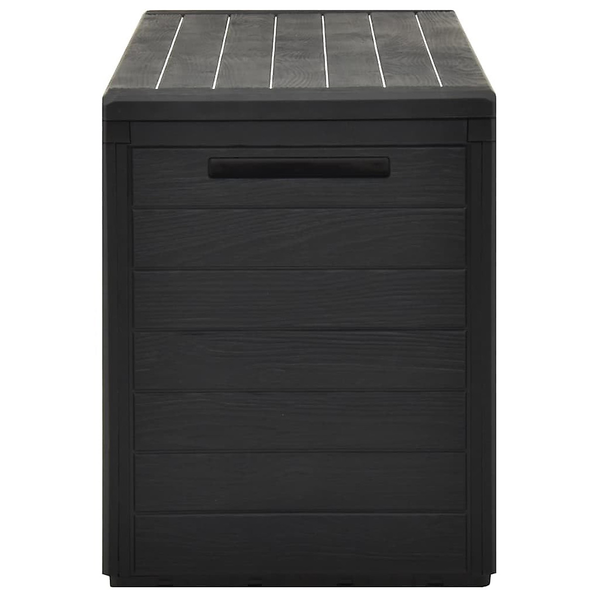 TIFITGO Asomie Patio Storage Box Anthracite 45.7"x17.3"x21.7" Indoor stockage bin home chest house tank Outdoor Furniture Outdoor Storage Boxes US Stock Fast Shipment Gray