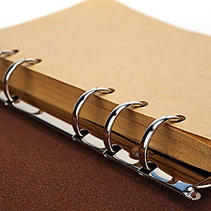 Leather Journal Notebook, MALEDEN Vintage Travel Journal for Women Refillable Sketchbook Diary Planner with Unlined Pages and Zipper Pocket