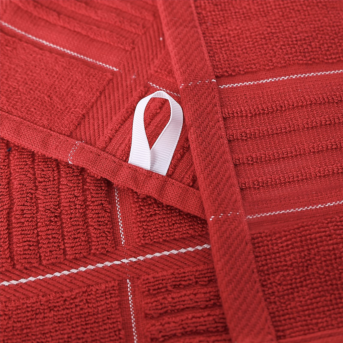 Glynniss Red Kitchen Towels and Dishcloths Set, Dish Towels and Dish Rags Set for Washing Dishes, Cleaning and Drying Pack of 8 (red)