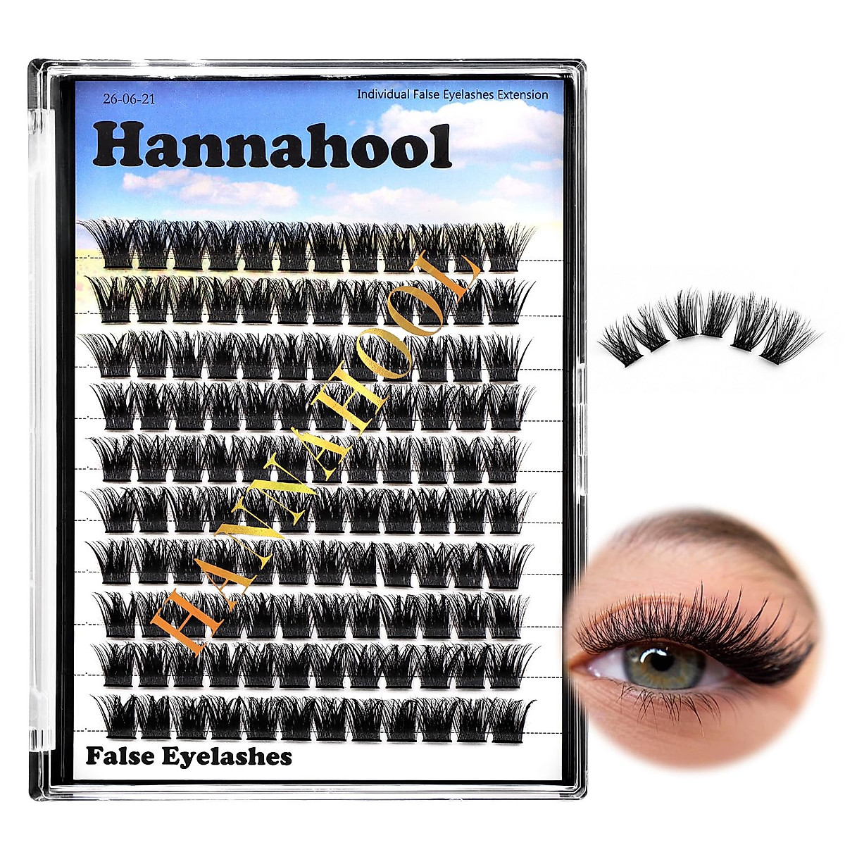 Large Tray,10-20mm to Choose DIY Eye Lashes Extensions 120 Cluster Wide Stem Eyelashes Soft and Lightweight Individual False Eyelashes Dramatic Look (20mm)