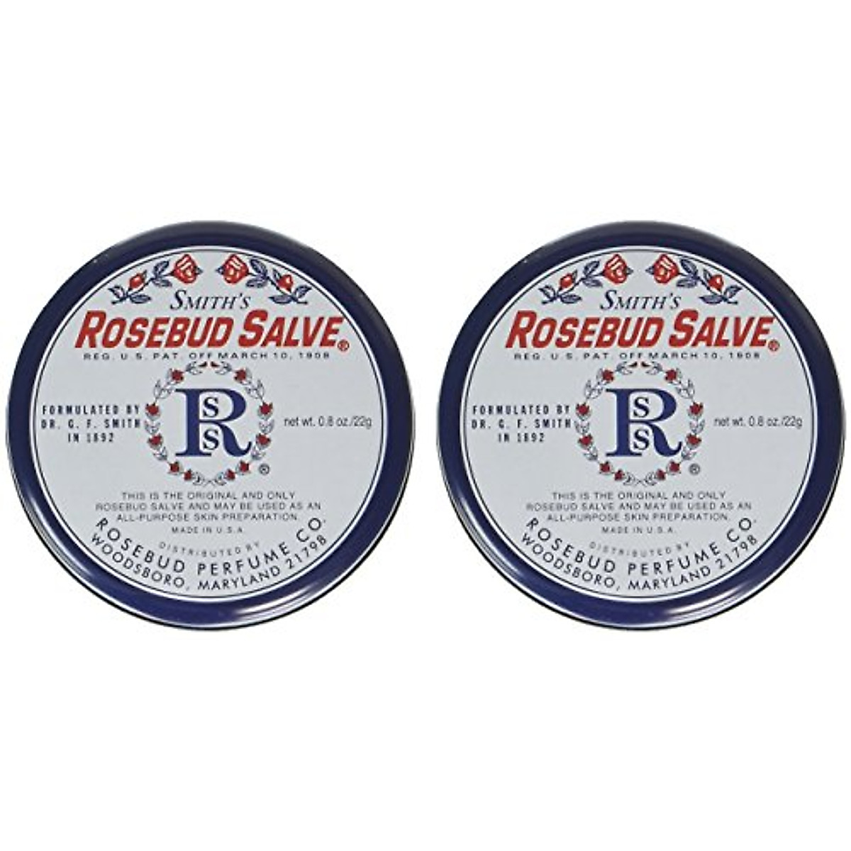 Rosebud Perfume Co. Lip Salve-Rosebud, 2 pack