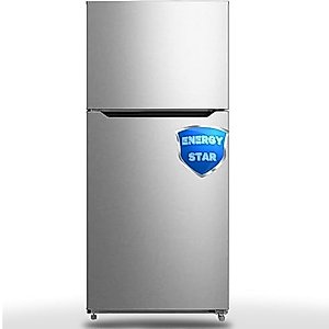SMETA Top Freezer Refrigerator 30'', Frost Free Fridge 14.2 Cu Ft Refrigerators, Garage, Home, Office, Stainless Steel