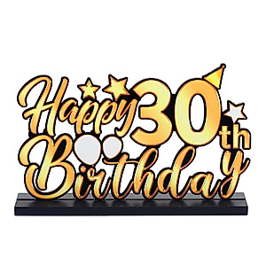 3 Pieces Happy 50th Birthday Party Table Decorations-Born in 1974, Cheer To 50 Years Table Centerpiece Sign Wooden Birthday Presents Congrats for Birthday Party Dinner Table Topper Favors