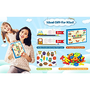 Learning Educational Toys and Gift for 3 4 5 6 Years Old Boys & Girls - See & Spell Matching Letter Game for Preschool Kids Learning Resources - STEM Educational Toys for Toddler Learning Activities