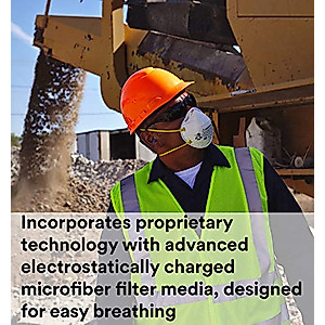 3M Particulate Respirator 8210PlusPro, N95, Smoke, Dust, Grinding, Sanding, Sawing, Sweeping, 10/Pack