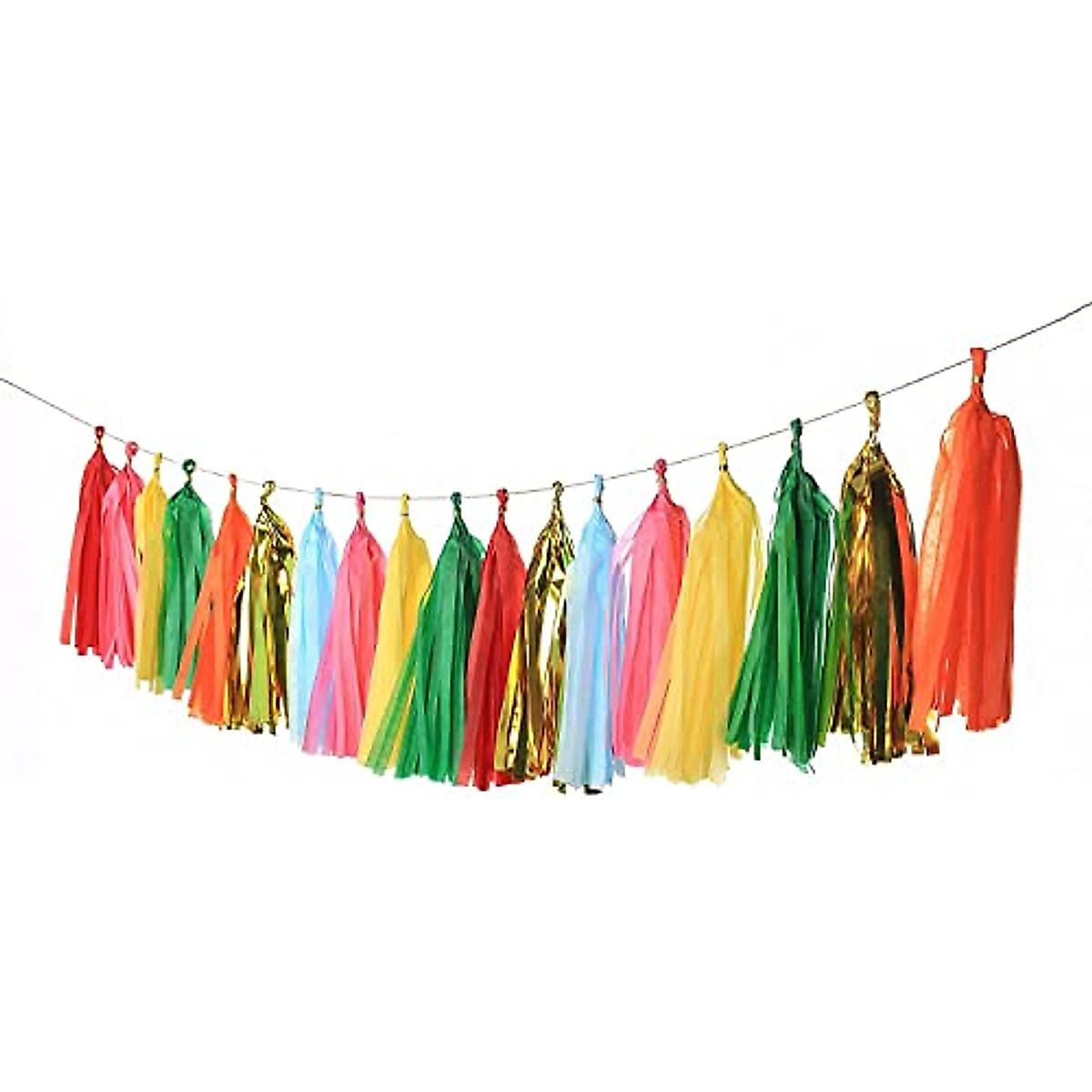 Autupy 35 PCS Taco Bout a Party Tassel Garland Tissue Paper Tassels Banner DIY Kit Baby Shower Party Taco Tuesday Fiesta Party Bachelorette Llama Party Decorations