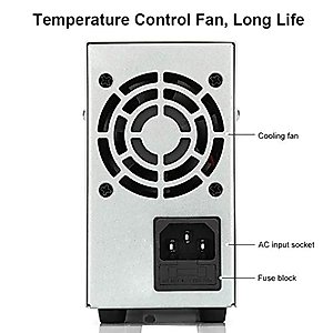 IPSXP DC Power Supply Variable, Adjustable Switching Regulated Power Supply（0-30 V 0-5 A）, KPS1202D Adjustable Switching Regulated DC Power Supply Digital, Data Hold - 220V with Alligator Leads