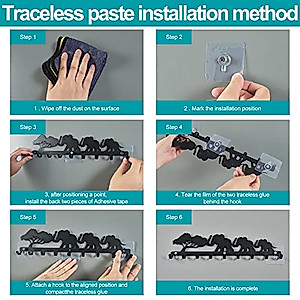 Autoly, Coat Rack Wall Mount installs The Door Hanger Hook Against The Wall, Coat Hanger Wall can Organize The Room. Coat Hooks Wall mounted6 Hooks 1 Piece